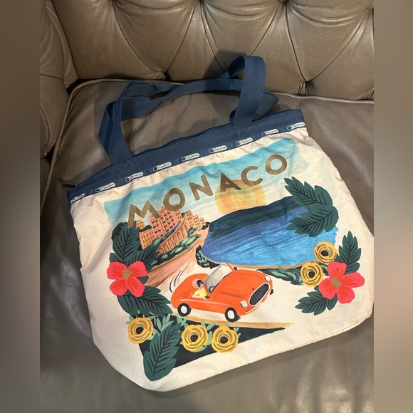 Lesportsac | Bags | Rare Lesportsac Hailey Tote Monaco Tote Collab With ...